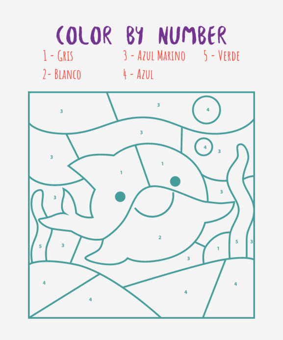 Placeit - Worksheet Design Creator for Children with a Color-by-Number ...