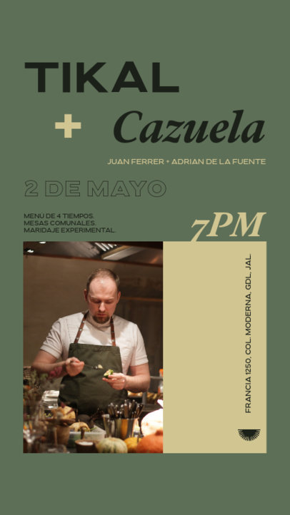 Placeit - Instagram Story Creator Featuring an Ad for a Restaurant Takeover