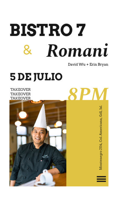 Placeit - Restaurant Instagram Story Maker for a Takeover Event