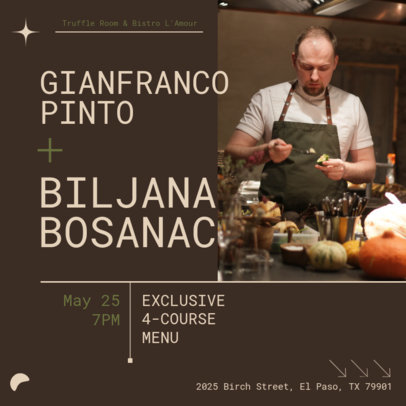 Placeit - Instagram Post Maker for an Upcoming Restaurant Takeover