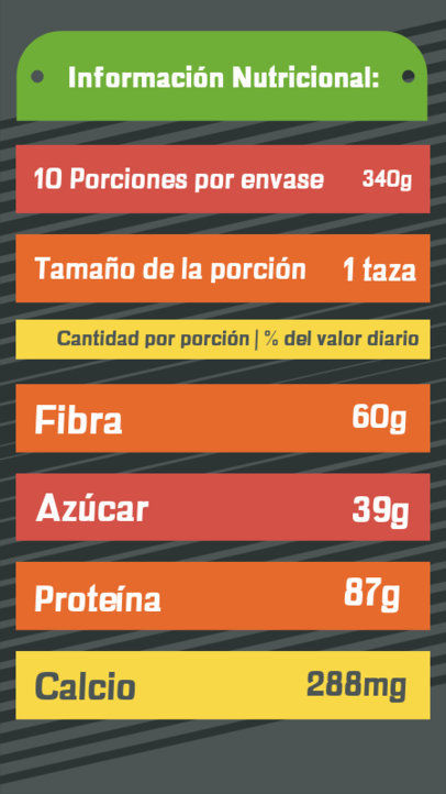 Placeit - Nutrition Facts Label Template with Customizable Food Value ...