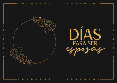 Placeit - Wedding Poster Template Featuring a Countdown and Floral Graphics