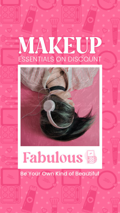 Placeit - Glamorous Instagram Story Maker for a Makeup Ad Featuring a ...