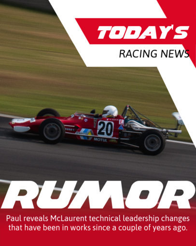 Placeit - Formula One-Inspired Instagram Post Template Featuring a ...
