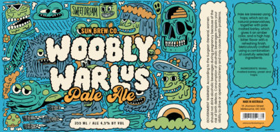 Placeit - Beer Label Generator Featuring Psychedelic Characters