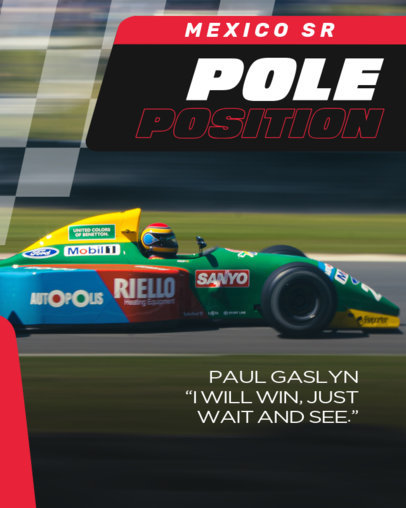 Placeit - Instagram Post Template for Sportscasters Featuring a Car ...