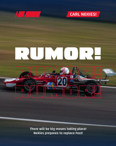 Placeit - Instagram Post Generator Featuring Bold Fonts for an F1 ...