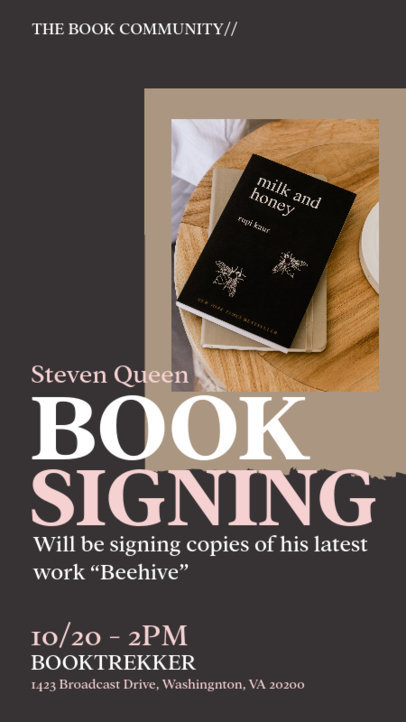 Placeit - Instagram Post Maker Promoting a Book Signing Event