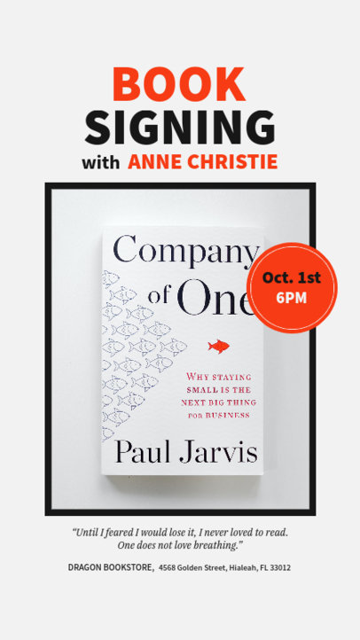 Placeit - Novel Lecture Instagram Story Template for a Book Launch