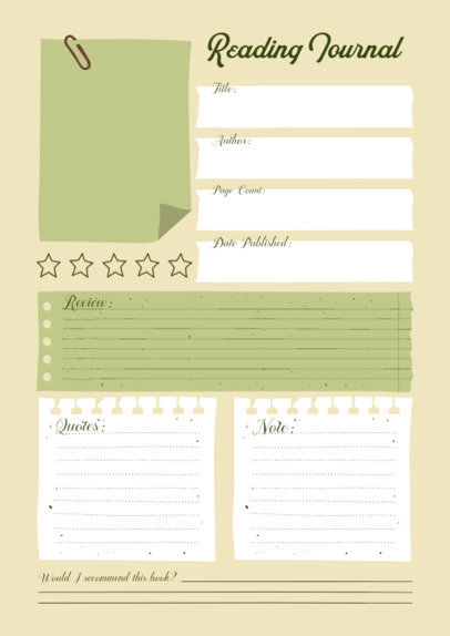 Placeit - Planner Design Creator With a Nice Style for a Book Summary