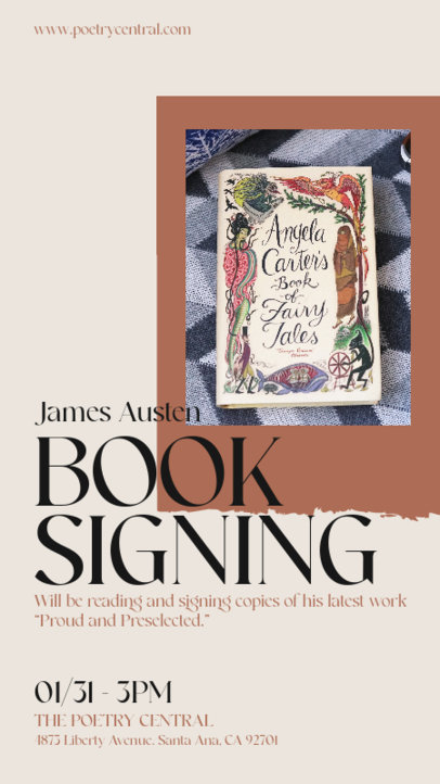 Placeit - Instagram Story Generator for a Book Signing Event