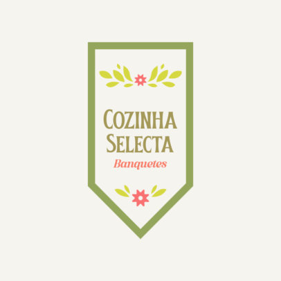 Placeit - Logo Creator with Illustrated Flowers for a Wedding Catering ...