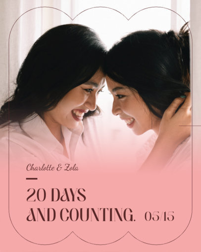 Placeit - Romantic-Themed Instagram Post Template with a Countdown for ...