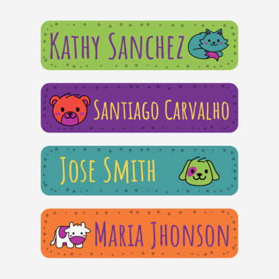 Placeit - Sticker Creator Featuring a Name Tag for Back to School