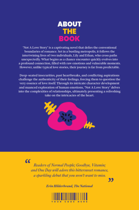 Placeit - Back Book Cover Template Featuring a Synopsis with a Flower ...