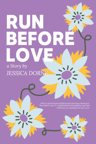 Placeit - Front Book Cover Maker with Floral Background Illustrations