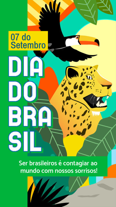Placeit - Illustrated Instagram Story Generator to Celebrate Dia Do Brasil