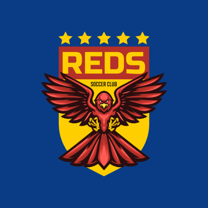 Placeit - Soccer Club Logo Maker Featuring an Aggressive Bird Illustration