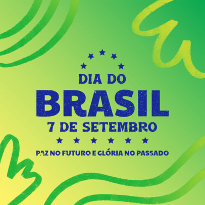 Placeit - Instagram Post Maker Featuring a Brazil's Independence Day Theme