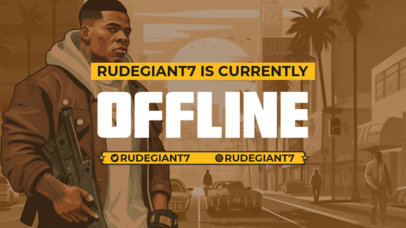 Placeit - Twitch Profile Banner Featuring a Theme Inspired by GTA