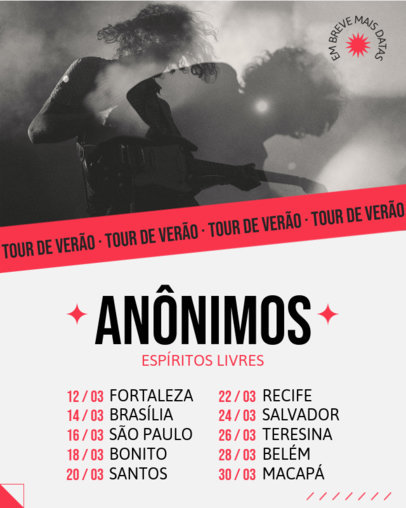 Placeit - Instagram Post Template to Promote a Music Band Tour