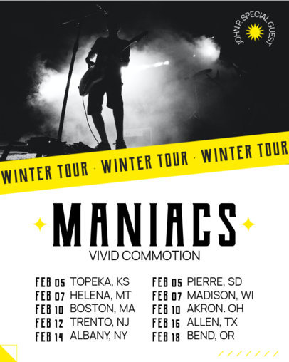 Placeit - Instagram Post Template to Promote a Music Band Tour