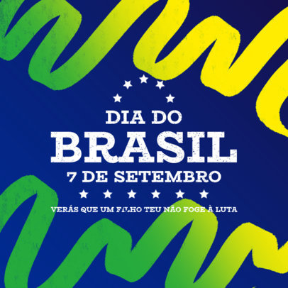 Placeit - Holiday Instagram Post Creator to Commemorate Dia Do Brasil