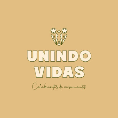 Placeit - Professional Wedding Officiant Logo Template