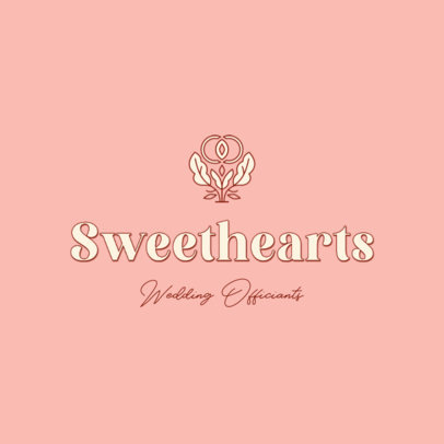 Placeit - Floral-Themed Logo Creator for Wedding Officiant Services