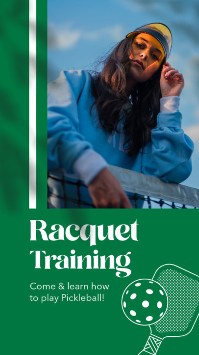Placeit - Instagram Story Creator Promoting a Pickleball Free Class