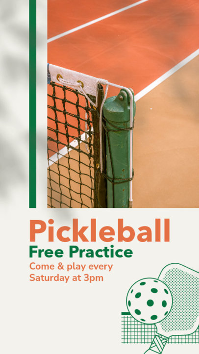 Placeit - Instagram Story Maker Featuring Pickleball Tips for Beginners