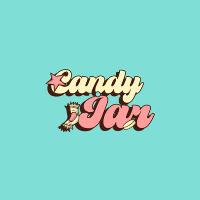 Placeit - Candy Shop Logo Maker Featuring a Sweet Illustration