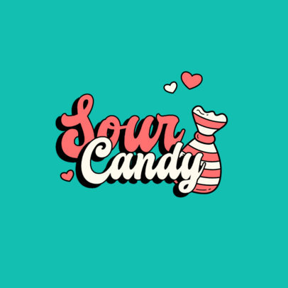 Placeit - Candy Shop Logo Maker Featuring a Caramel Cane Illustration