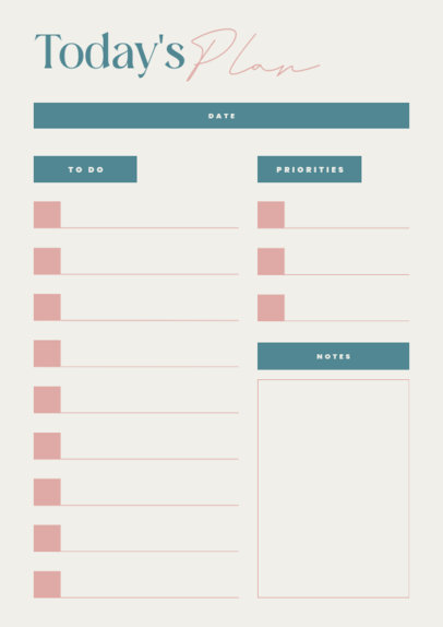 Placeit - Colorful Planner Design Template for a Weekly Agenda