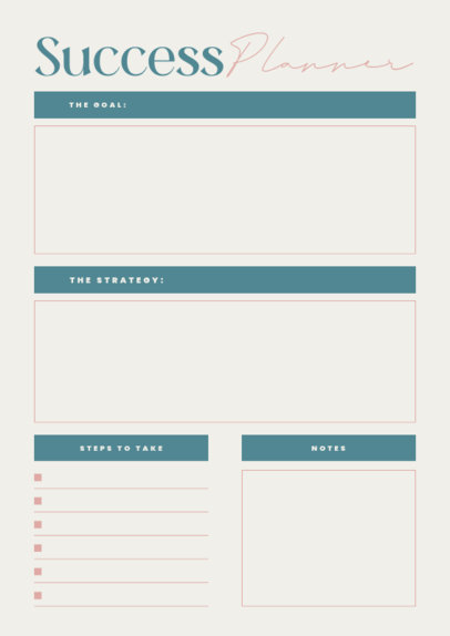 Placeit - Colorful Planner Design Template for a Weekly Agenda