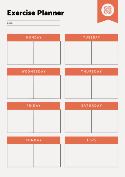 Placeit - Planner Design Template for a Monthly Training Challenge