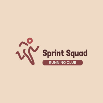 Placeit - Running Club Logo Maker Featuring an Abstract Icon