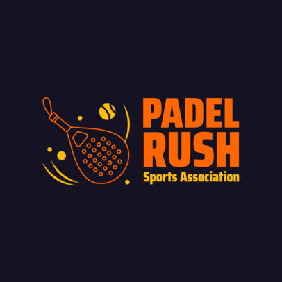 Placeit - International Padel Club Logo Maker Featuring a Racket Icon