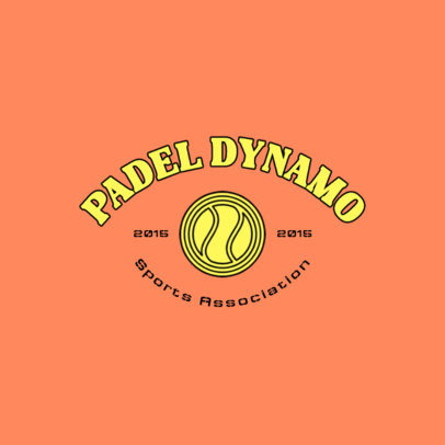 Placeit - Logo Maker for a Padel Club Featuring a Ball Graphic