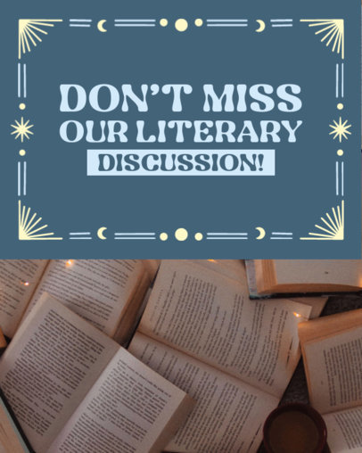 Placeit - Literature-Themed Instagram Post Generator for a Book Club ...