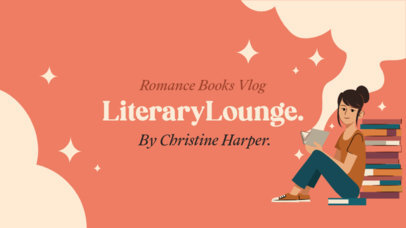 Placeit - YouTube Banner Template for a Booktube Vlog Featuring a ...