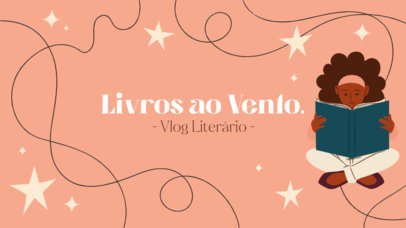 Placeit - YouTube Banner Template for a Booktube Vlog Featuring a ...