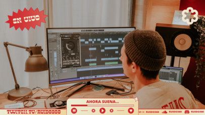 Placeit - Twitch Overlay Creator for a Female Musician Featuring ...