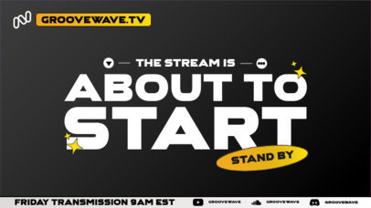 Placeit - Twitch Screen Creator with a Starting Soon Text for Music ...