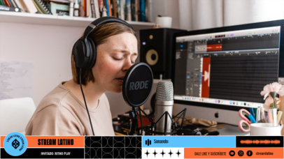 Placeit - Twitch Overlay Maker with Neon Colors for a Cool Streamer