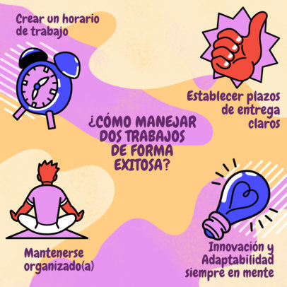 Placeit - Instagram Post Template Featuring Illustrations for Side ...