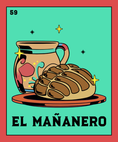 Placeit - Cool T-Shirt Design Creator Featuring a Loteria-Inspired ...
