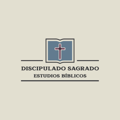Placeit - Logo Generator with a Cross Emblem for a Christian Scripture ...