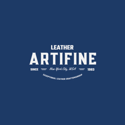 Placeit - Artisanal Leather Goods Brand Logo Creator with a Bird Graphic