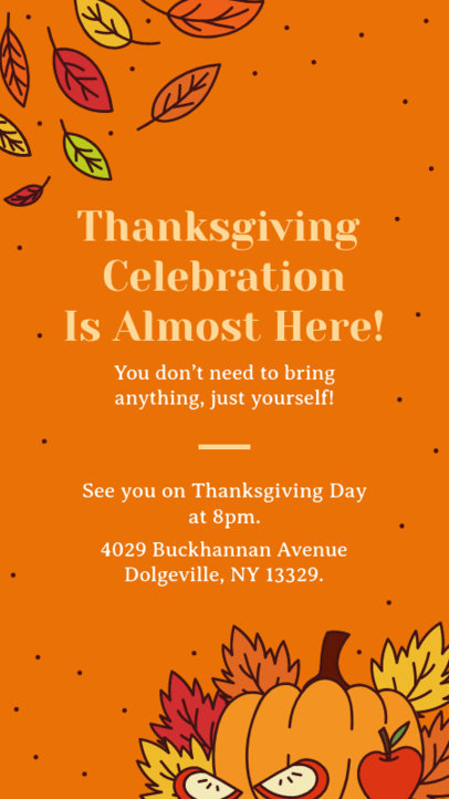 Placeit - Event Planner Instagram Story Maker for a Thanksgiving ...